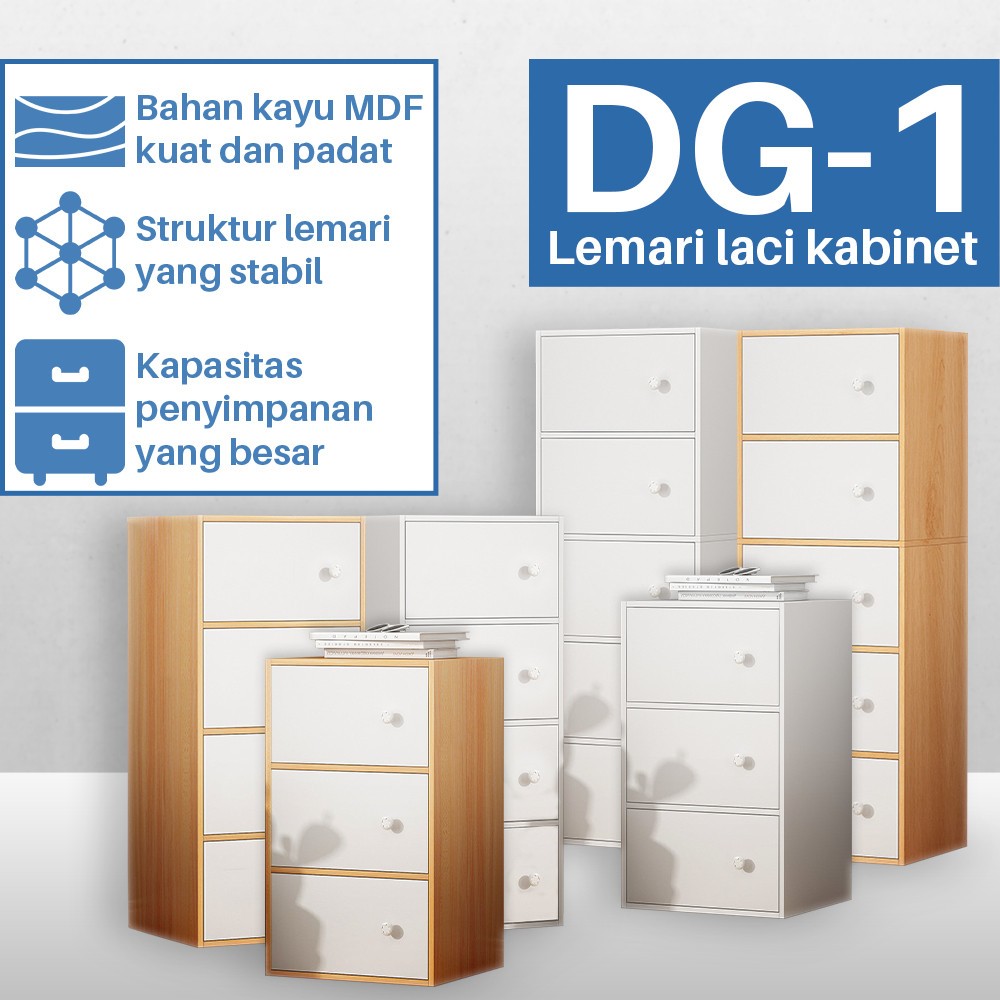 Jual Lemari Kabinet Kayu Minimalis dengan Laci Lemari Loker 5 Susun ...