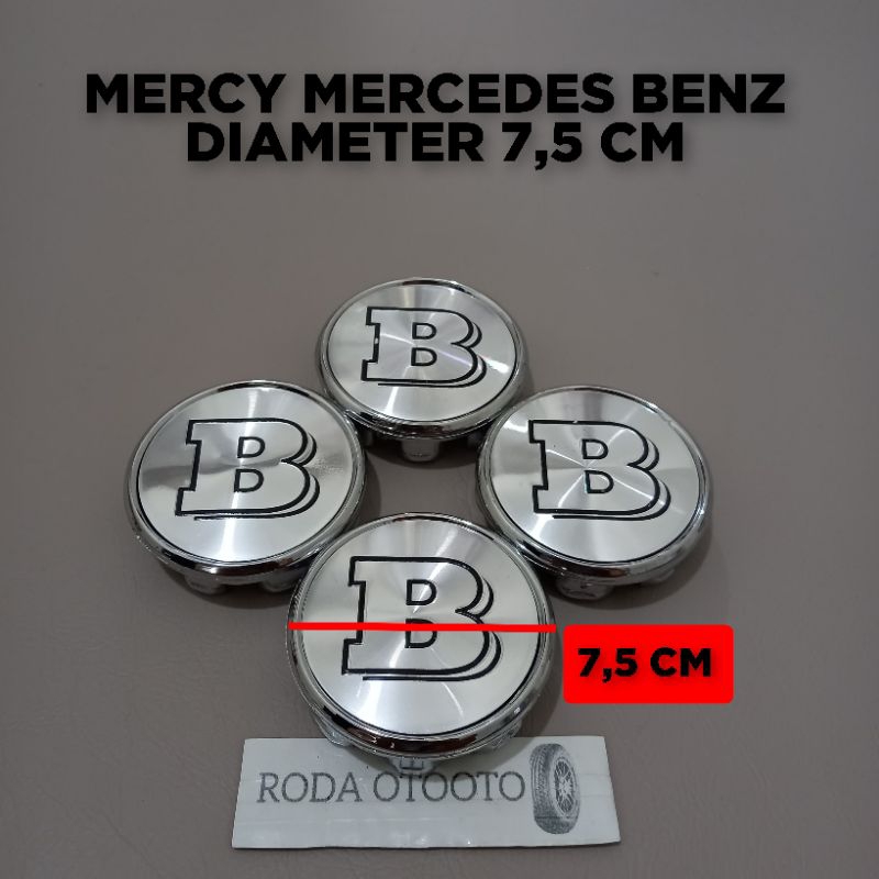 Jual Dop roda tutup velg mobil MERCY MERCEDES BENZ chrome logo B brabus ...