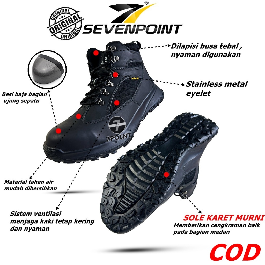 Jual Sepatu Safety Track Boots Pria Proyek Original Gunung Hight Cowok ...
