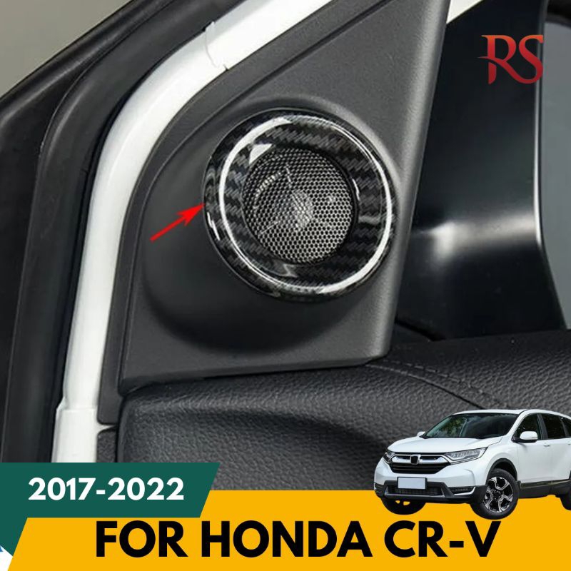 Jual 2 Pcs Speaker Ring Cover Tweeter ABS Carbon For Honda CRV 2017 ...