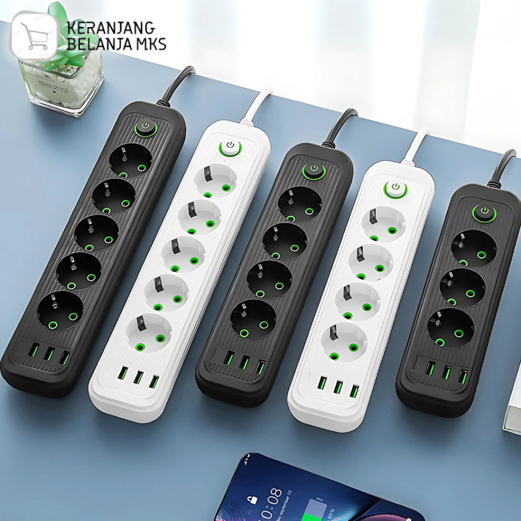Jual Stop Kontak Colokan Listrik USB Port EU Plug 10A 110-250V 2500W | Shopee Indonesia