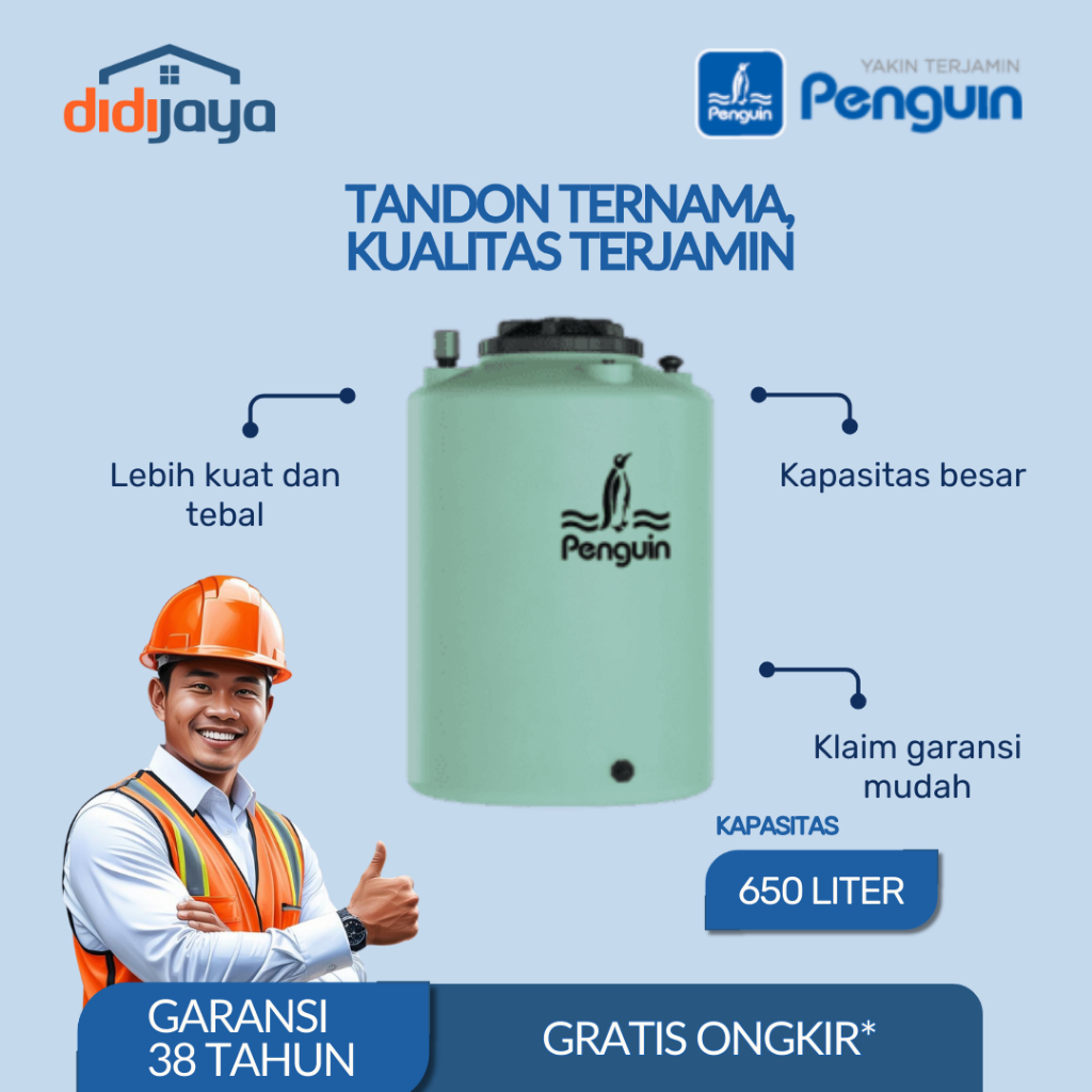Jual Tandon Air Penguin Anti Lumut Toren Air Tangki Air Penguin TB 70 ...