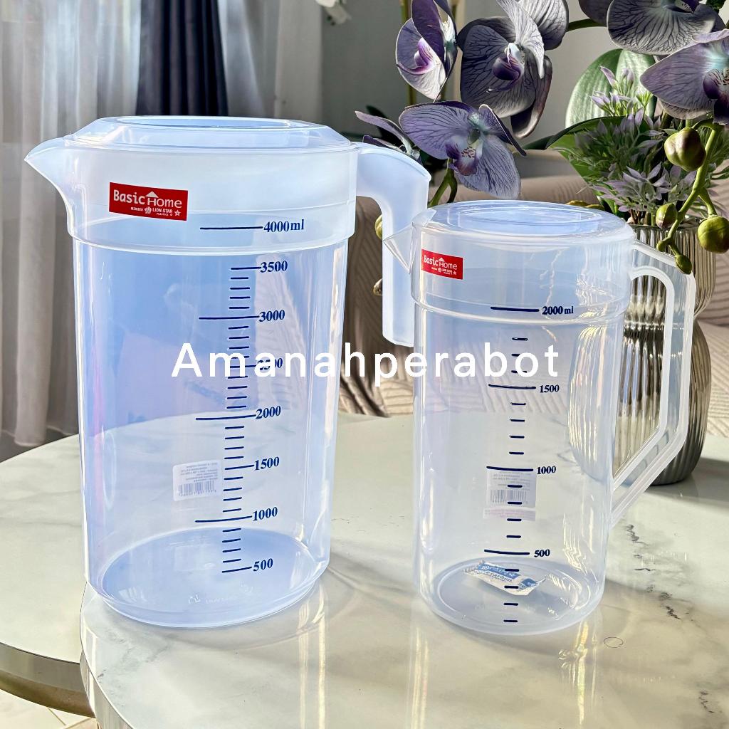 Jual Teko Takar Plastik Eskan Horeka 4.6Liter Teko Measuring Bening ...