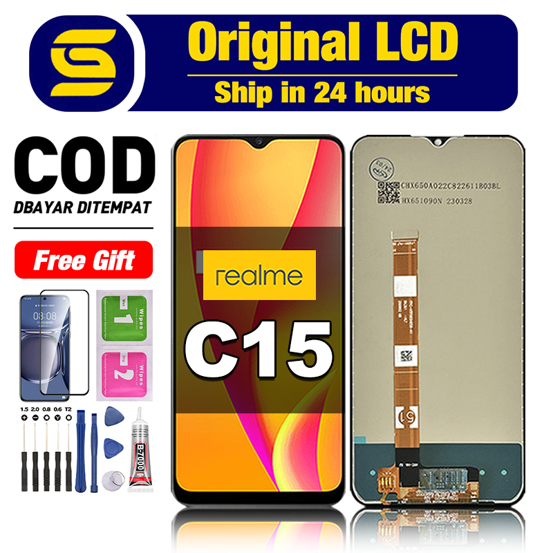 Jual LCD Realme C15 Ori fullset asli touchscreen original 100% lcd For ...