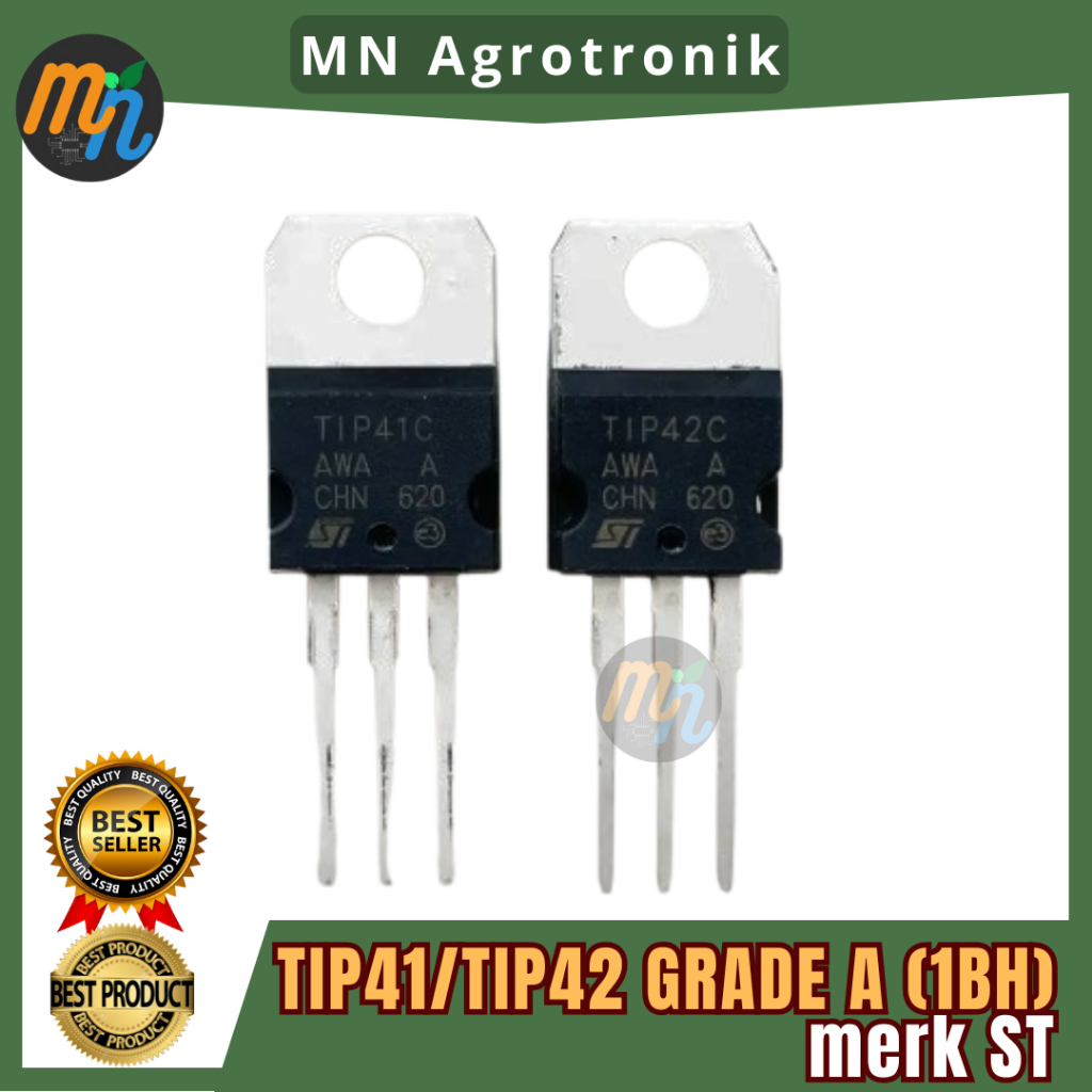 Jual TIP41 / TIP42 GRADE A (1BH) merk ST TIP41C TIP42C SUPER TIP 41 TIP 41C TIP 42 TIP 42C ...