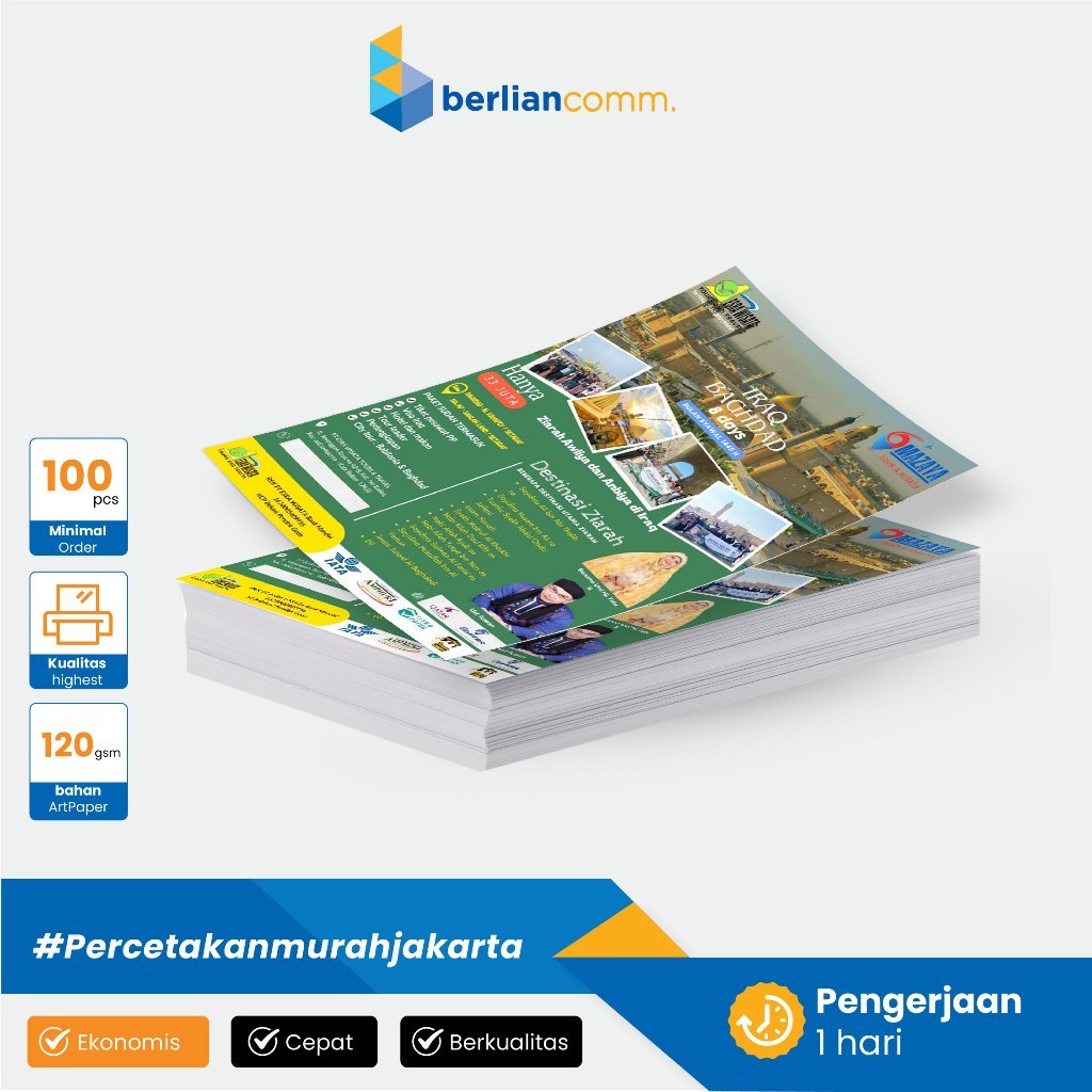 Jual Cetak Brosur A5 (1/2 Sisi ) 2 Rim / 1000 lbr | Art Paper 120 gr !! Berkualitas & Bagus ...