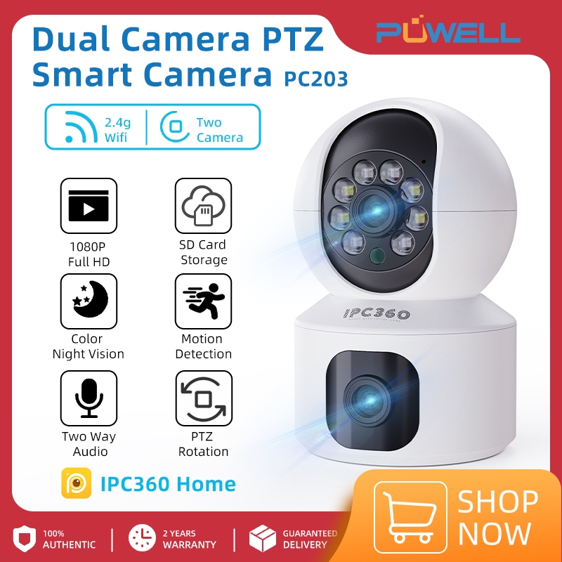 Jual IPC360®Kamera CCTV Multifungsi Outdoor/Indoor WiFi 6MP Dual Lens Tahan Air 360° PTZ Kontrol ...