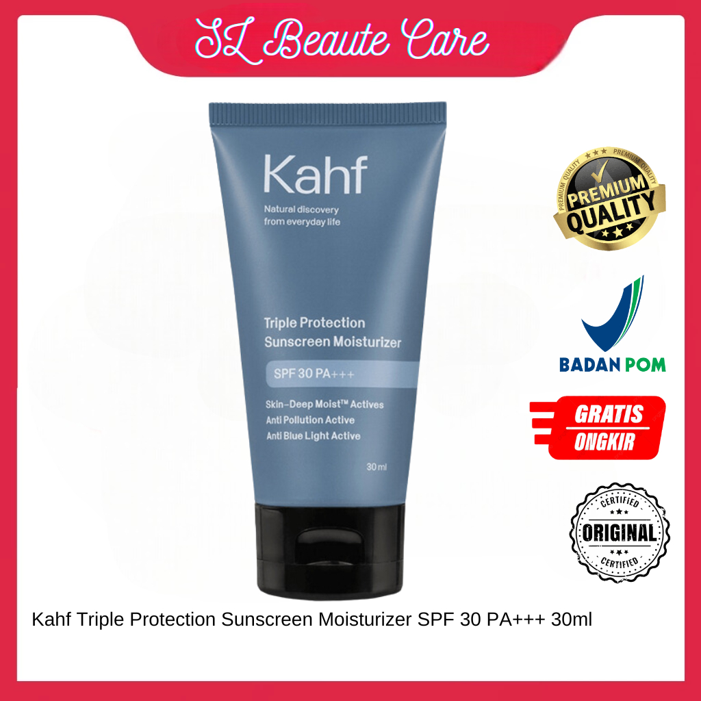 Jual Kahf Triple Protection Sunscreen Moisturizer SPF 30 PA+++ 30 ml ...