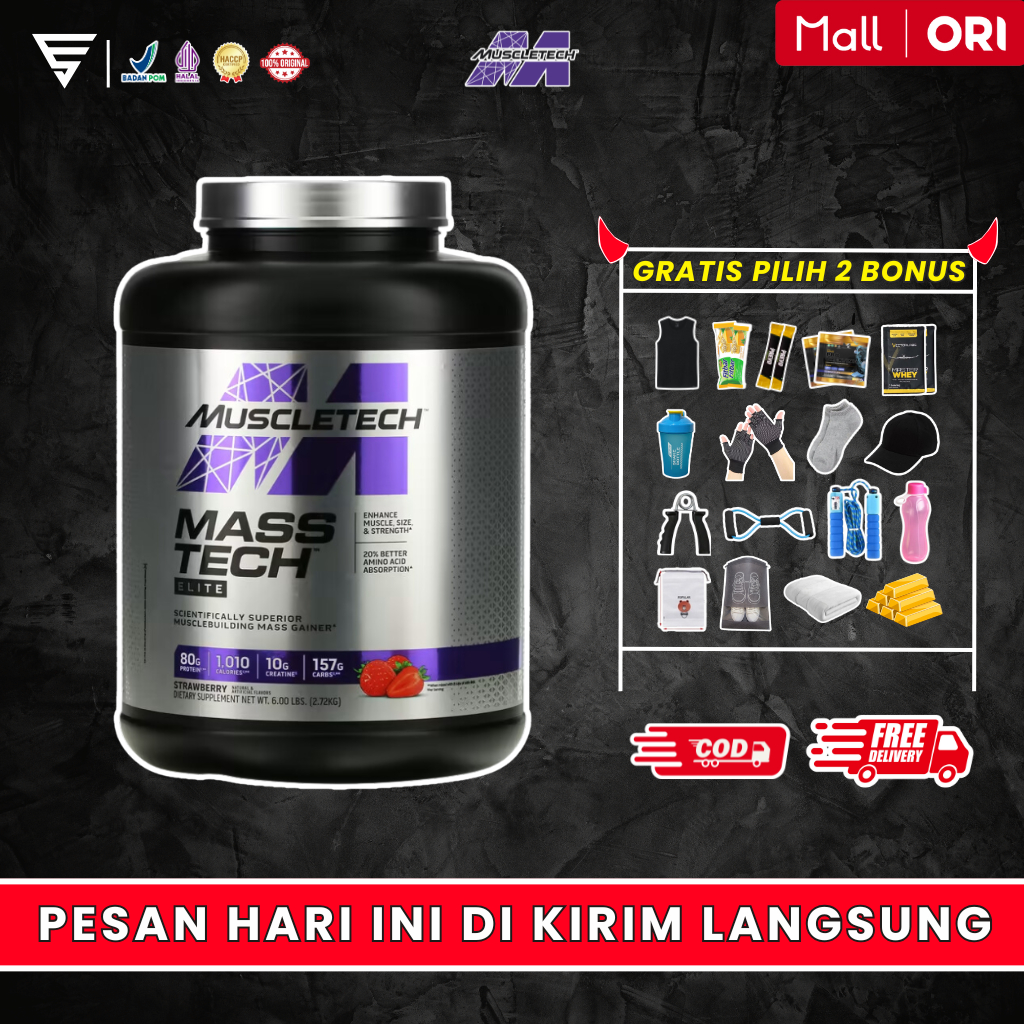 Jual Muscletech masstech elite mass tech gainer 6lbs (2.72kg) | Shopee ...