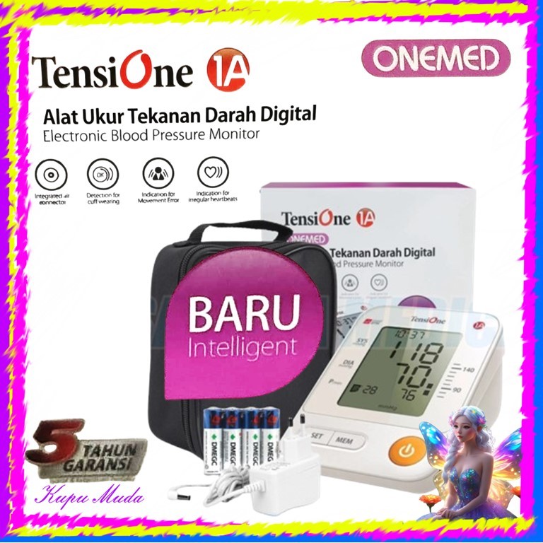 Jual onemed tensimeter digital / Onemed Tensimeter Digital A1 + Adaptor ...