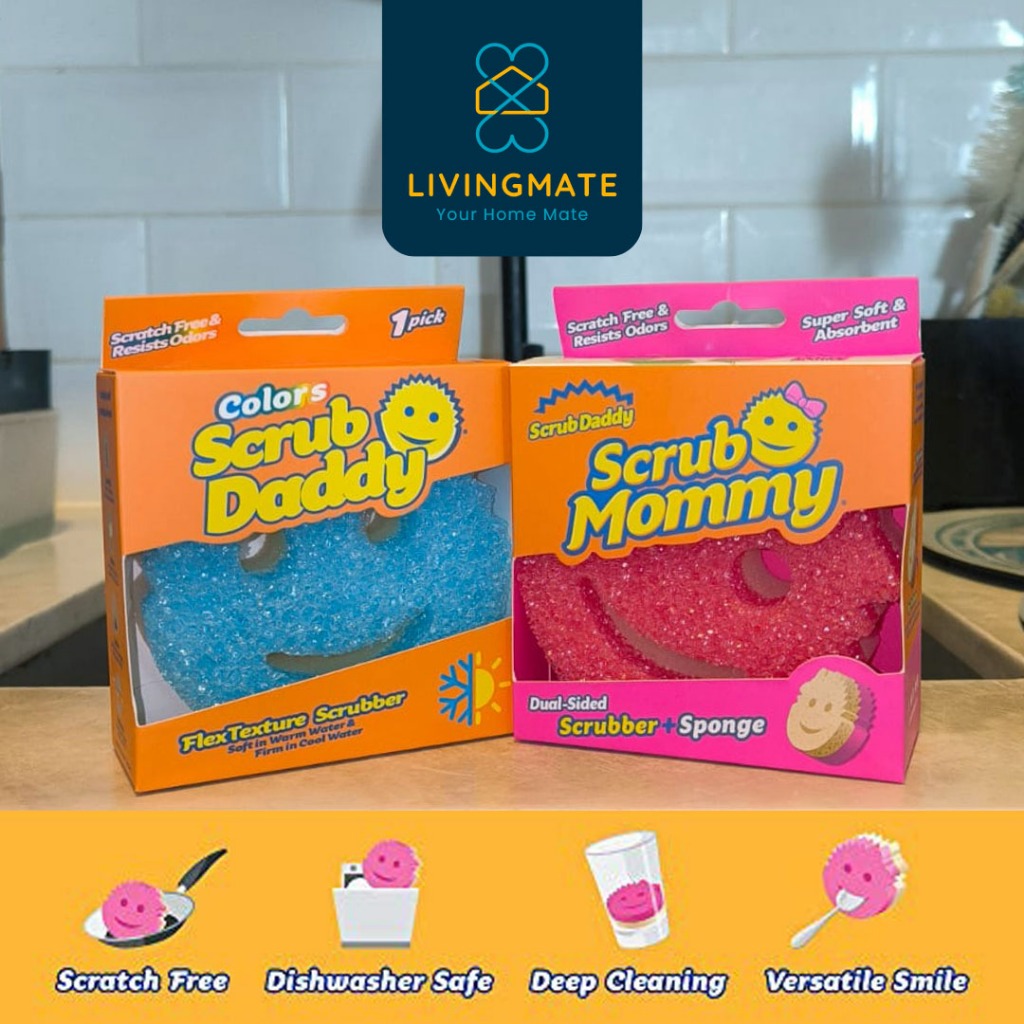 Jual [Living Mate] Scrub Daddy Mommy Spons Pembersih Sponge Busa ...