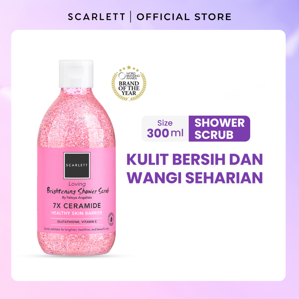 Jual Scarlett Whitening Loving Brightening Shower Scrub - Sabun Mandi ...