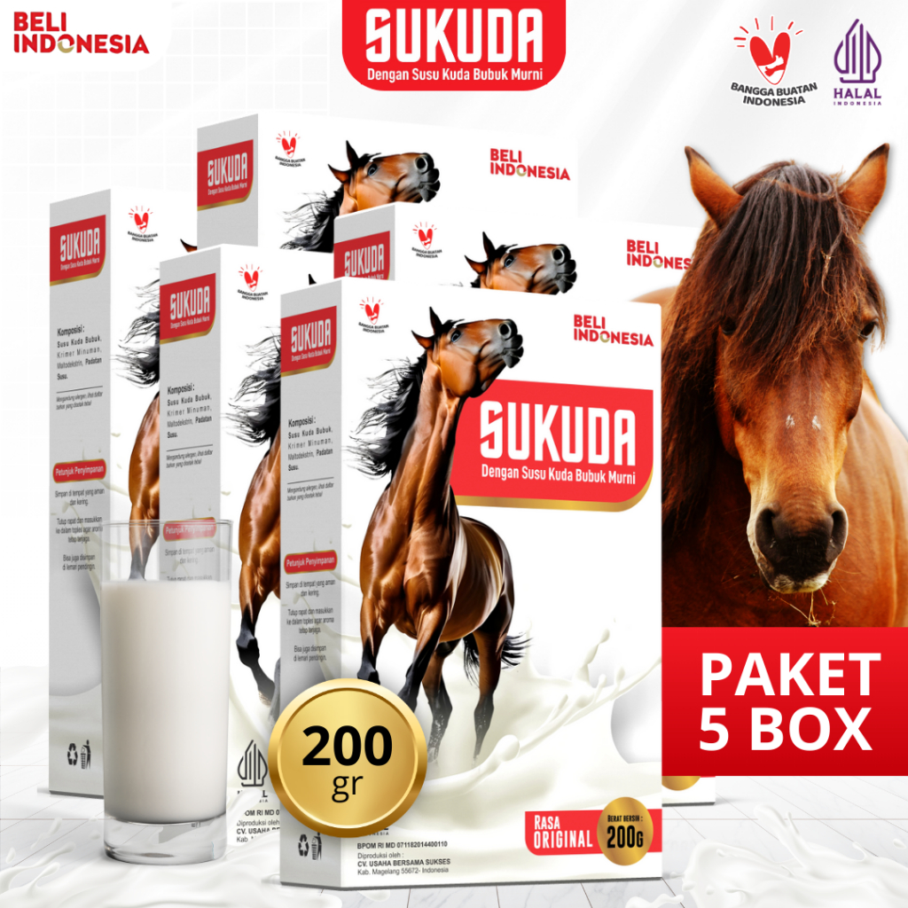 Jual SUKUDA Paket 5 Box Susu Bubuk Kuda Liar Lombok Original Kolostrum ...