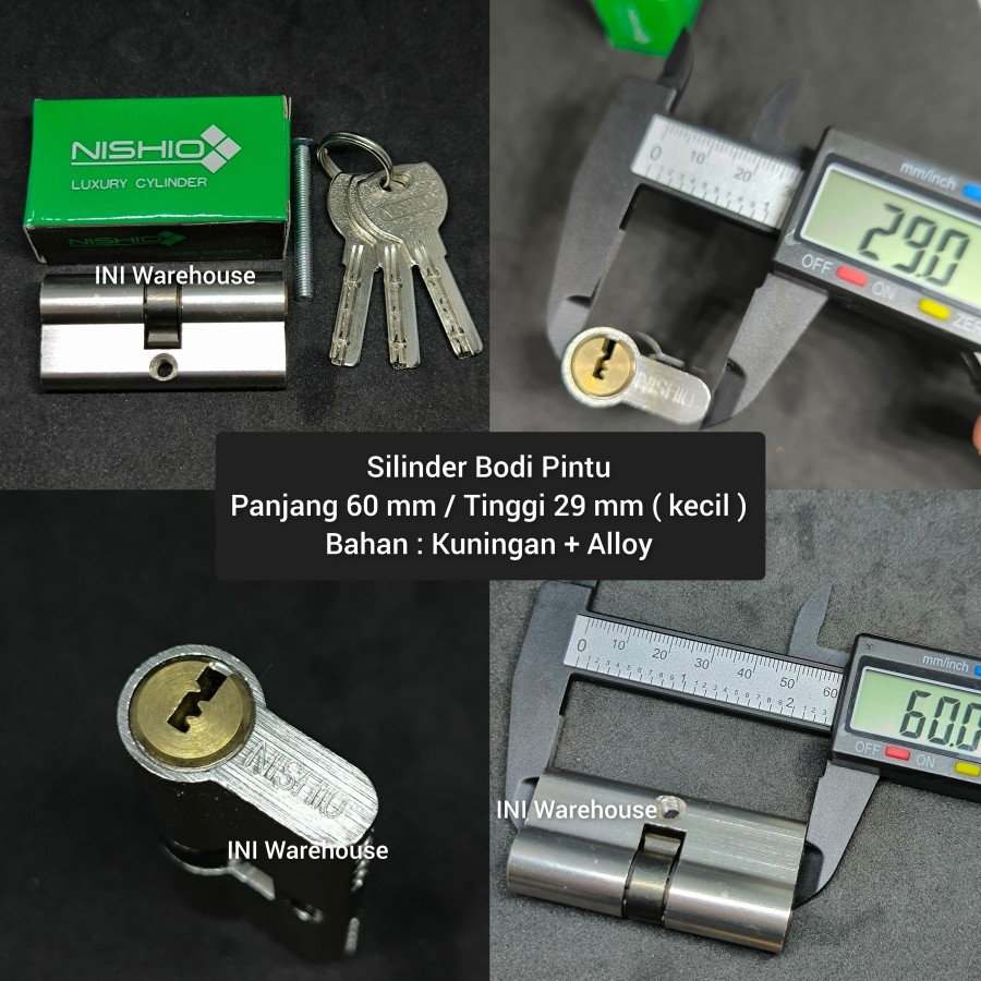 Jual Silinder Pintu 60 mm Cylinder Door Lock Kecil Bahan Kuningan ...