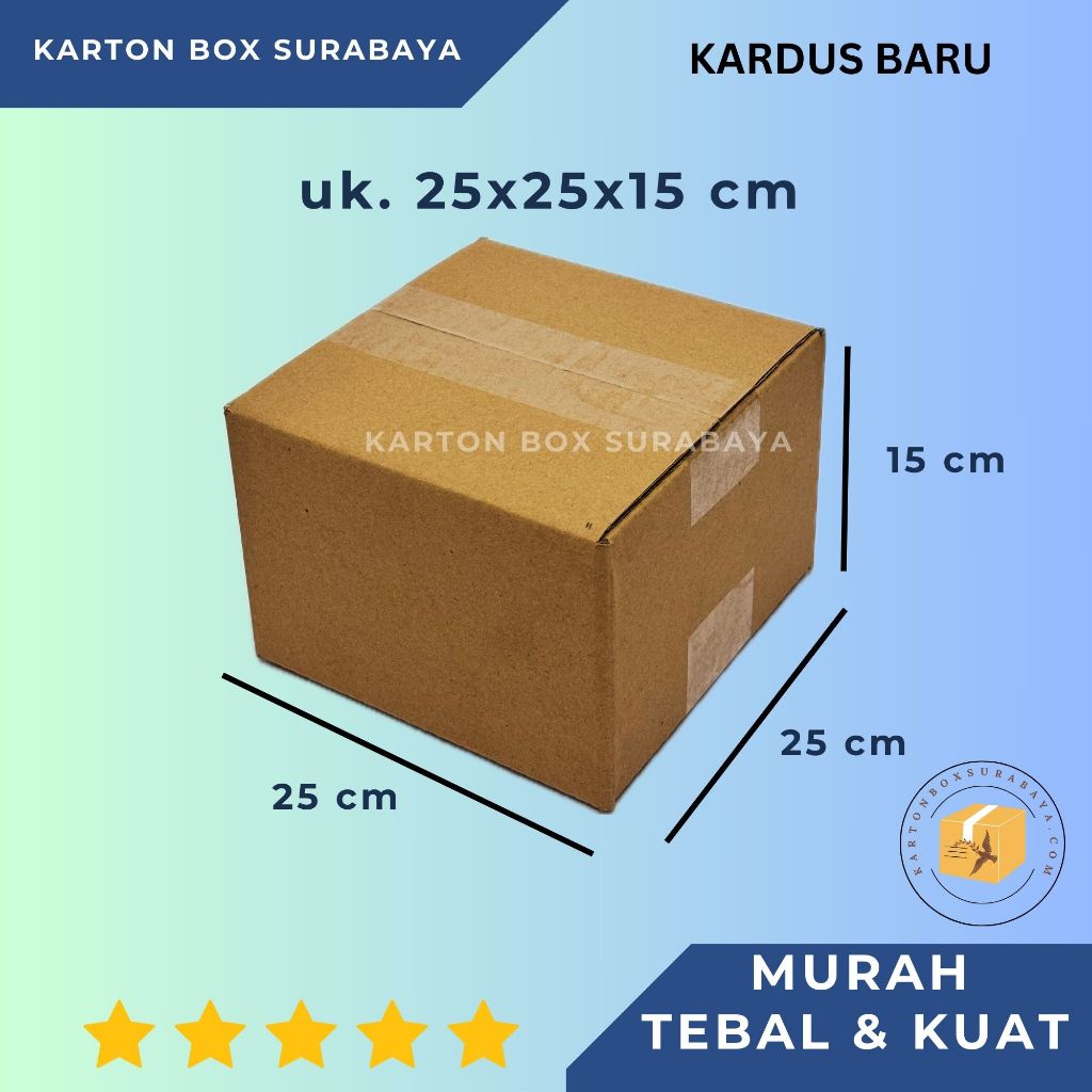 Jual KARDUS BOX KARTON 25X25X15 cm murah / KARTON KOTAK DUS PACKING ...