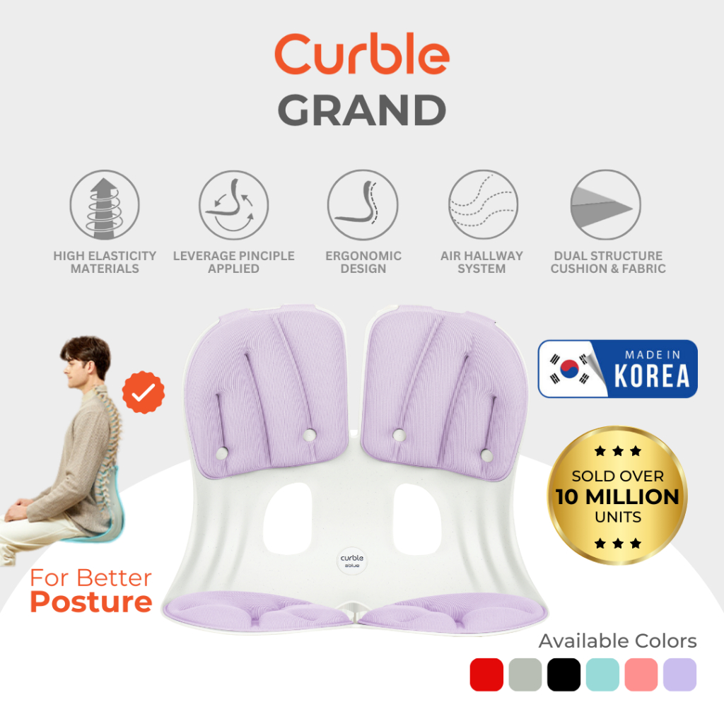 Jual Curble Posture Chair Grand - Lilac | Shopee Indonesia