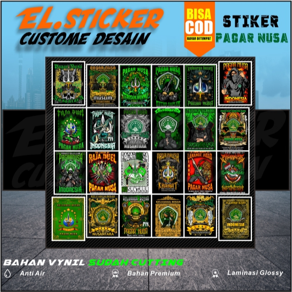 Jual Stiker Pack Silat Pagar Nusa Vinyl Waterproof untuk Sticker Buku ...