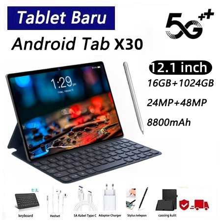 Jual Hancdon Tab X30 (16GB+512GB)12.1inch"IPS Screen Tablet Android 12 ...