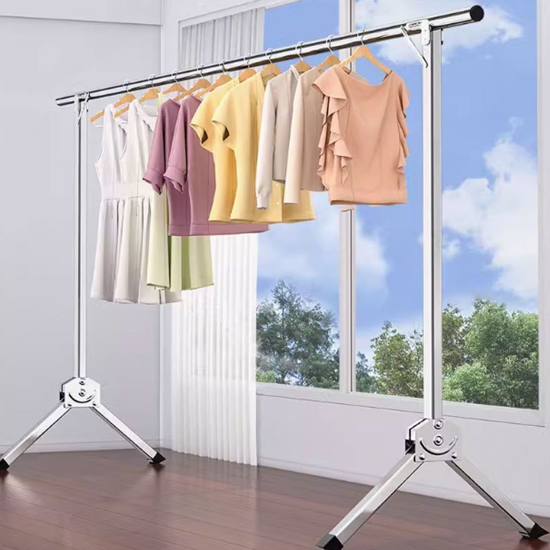 Jual 240CM Jemuran Baju Stainless Steel Jemuran Single Pakaian Lipat ...