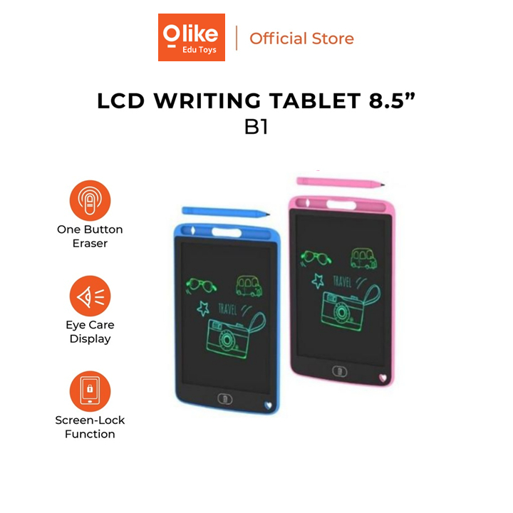 Jual OLIKE LCD DRAWING BOARD PAD WRITING TABLET 8.5‘’ PAPAN TULIS ...