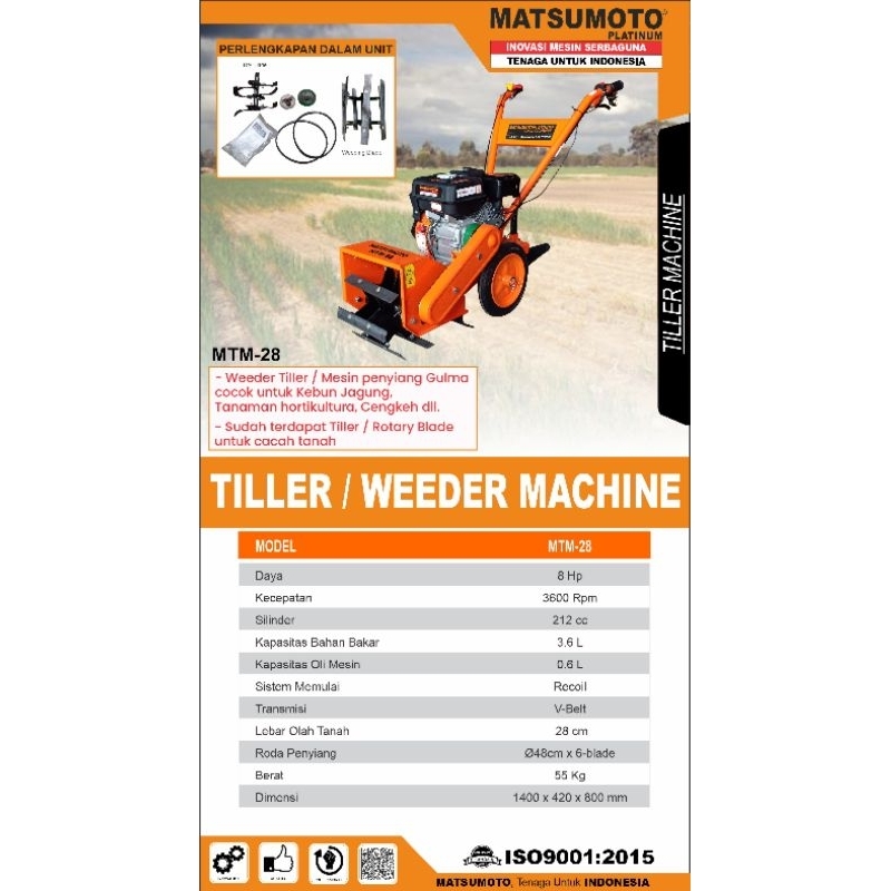 Jual Matsumoto Tiller Machine MTM-28 Mesin penyiang gulma | Shopee ...