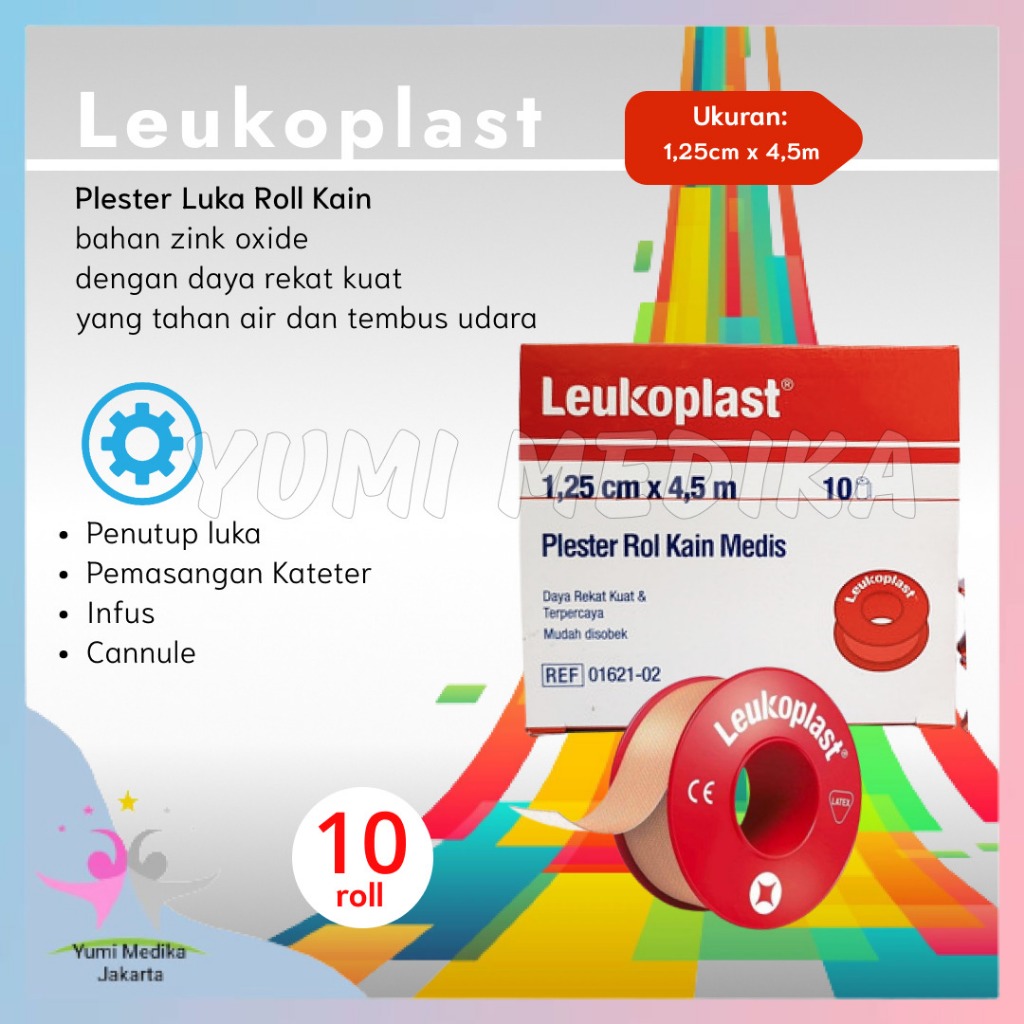 Jual PLESTER KAIN LEUKOPLAST 1,25cm x 4,5m 1621 H BSN | Shopee Indonesia
