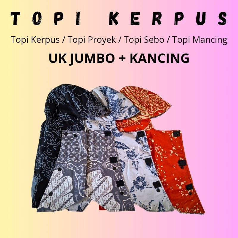 Jual Topi Kerpus / Topi Proyek / Topi Sebo / Topi Las / Topi Mancing ...
