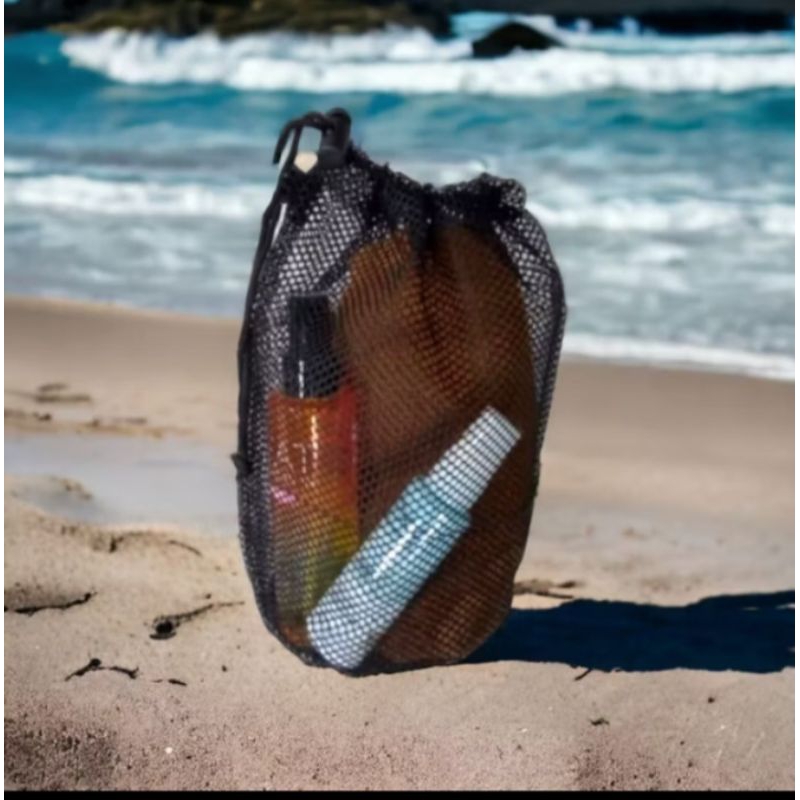Jual Pouch Travel Bag Alat Mandi Bahan Jaring Nilon Serbaguna/Tas ...