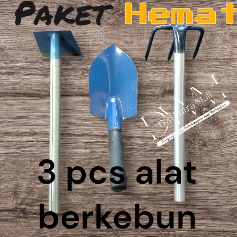 Jual paket hemat garuk ,cangkul mini dan scop taman full besi | Shopee ...