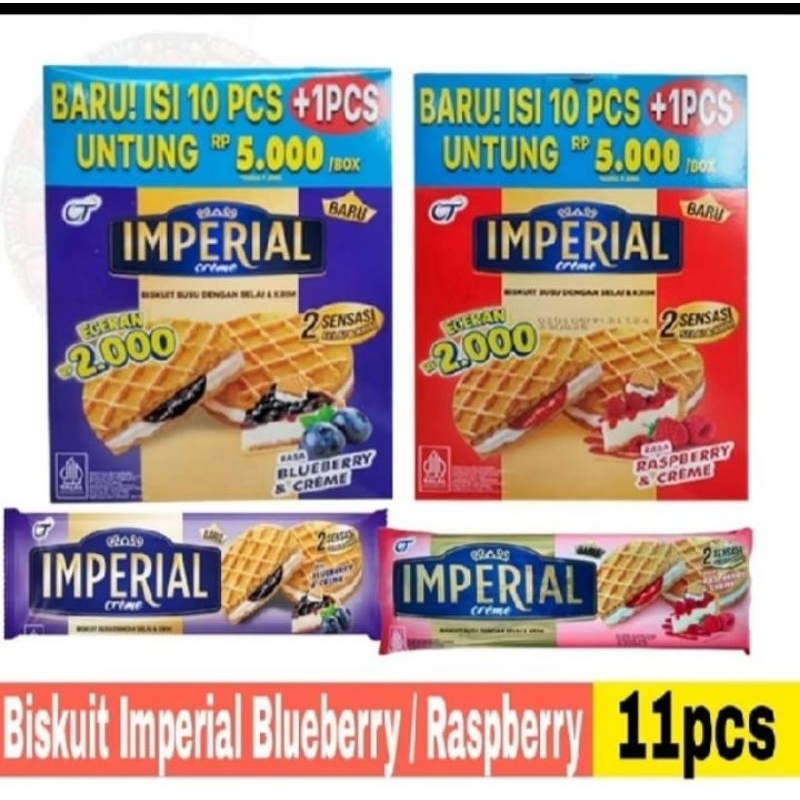 Jual Imperial Creme Biskuit Susu Dengan Selai Dan Krim Isi 10 + Gratis ...