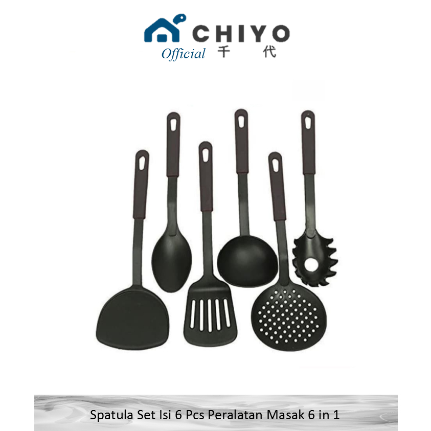 Jual CHIYO Living - Spatula Set isi 6psc - Utensil Spatula Sutil Set ...