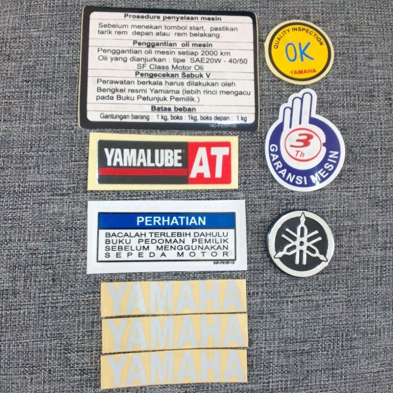 Jual stiker perhatian sticker penting detail garansi 3 tahun ok yamaha ...