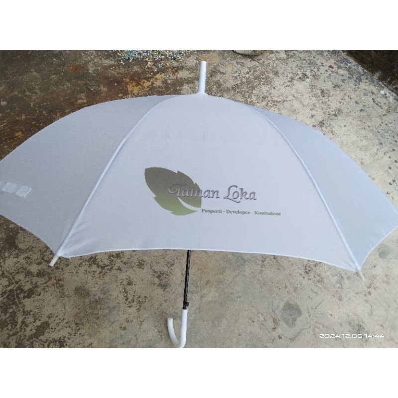 Jual PAYUNG STANDART PUTIH CUSTOM CETAK 4 SISI | Shopee Indonesia