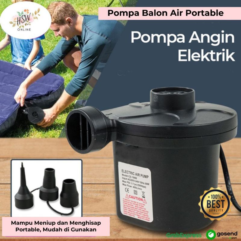 Jual Pompa Angin Elektrik Portable Kasur Sofa Tiup Sedot Angin Kolam Renang Vakum Electric Air ...