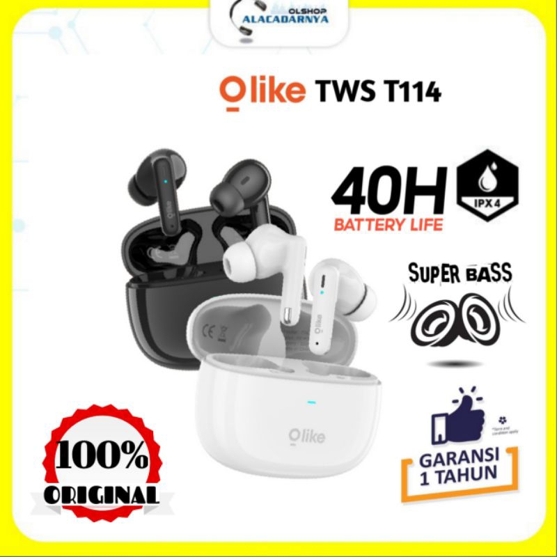 Jual OLIKE TWS T114 earphone headset bluetooth 5.3 IPX4 ORIGINAL GARANSI RESMI | Shopee Indonesia