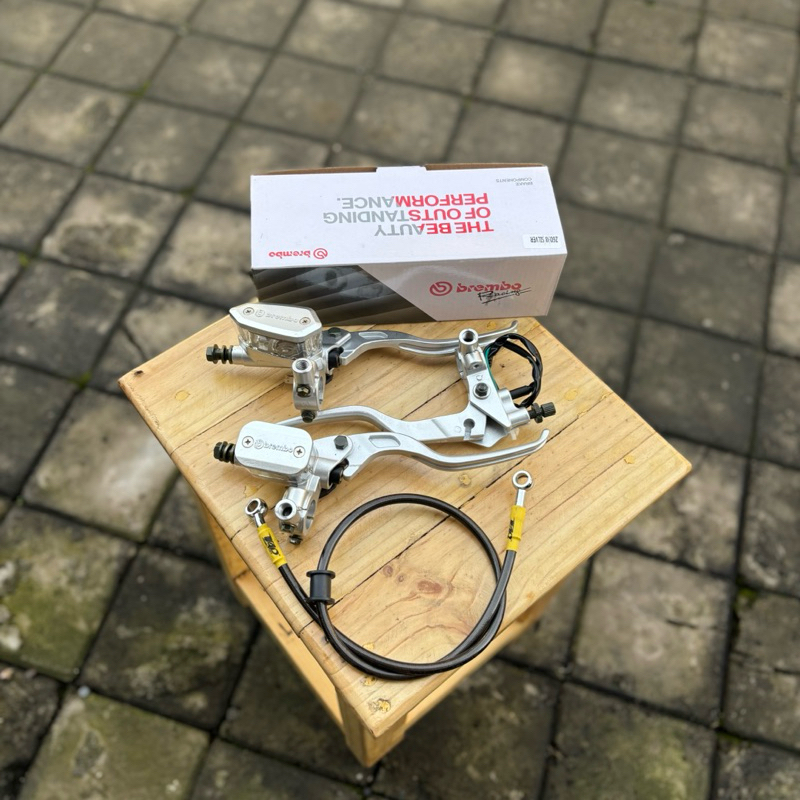 Jual MASTER REM OVAL KOTAK WARNA SILVER SET SELANG REM 76 Cm | Shopee ...