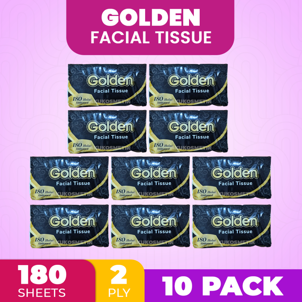 Jual Tissue GOLDEN 180 HELAI PAKET 10 PCS | Shopee Indonesia