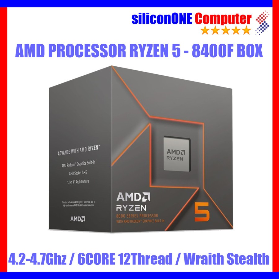 Jual AMD RYZEN 5 - 8400F Processor AM5 Wraith Stealth | Shopee Indonesia