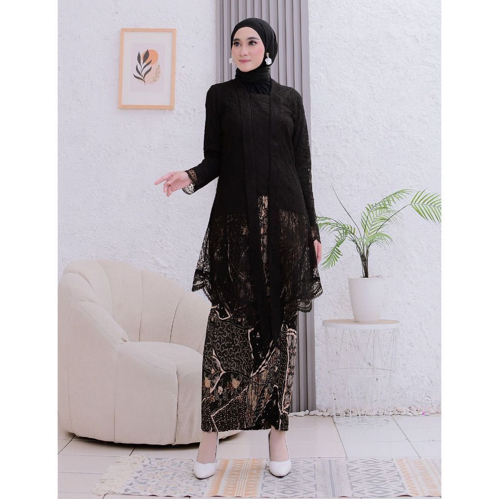 Jual Gallery kebaya - Setelan kebaya tunik brokat kutubaru malikha jumbo | Shopee Indonesia