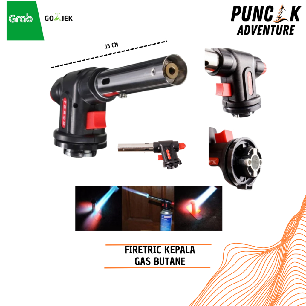 Jual Kepala Portable Gas Torch Flame Gun Las Butane Blow Torch Api Jet - Firetric | Shopee Indonesia