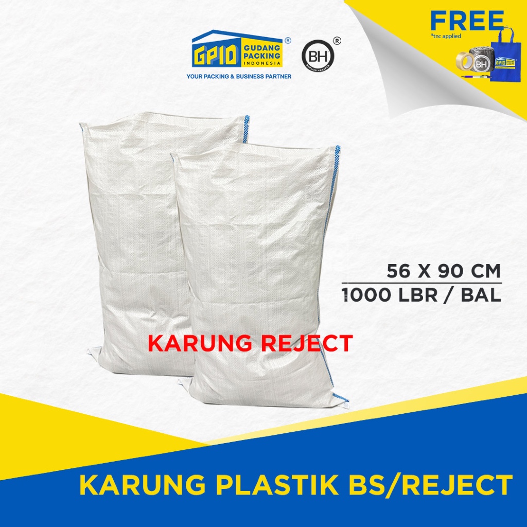 Jual Karung Plastik BS / Reject 50kg 56x90 (ISI 1000 LBR) | Shopee ...