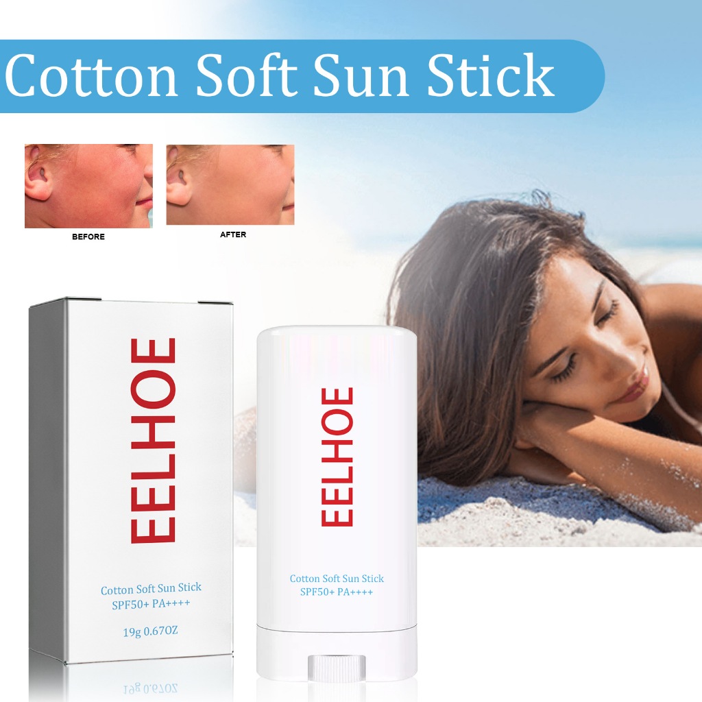 Jual EELHOE Sunscreen Stick 19g Cotton Soft Sun Stick Prevent Sunburn ...