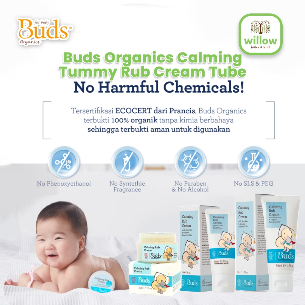 Jual Lotion Bayi - Buds Organics Calming Tummy Rub Cream | Shopee Indonesia