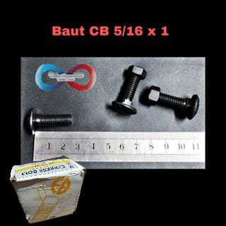 Jual BOX - Baut Mur CB 5/16 x 1 inch (Baut Payung) isi 300 pcs | Shopee ...