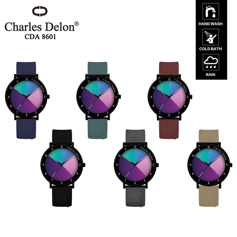Jual Official CHARLES DELON Watch Original Jam Tangan Fashion Karet ...