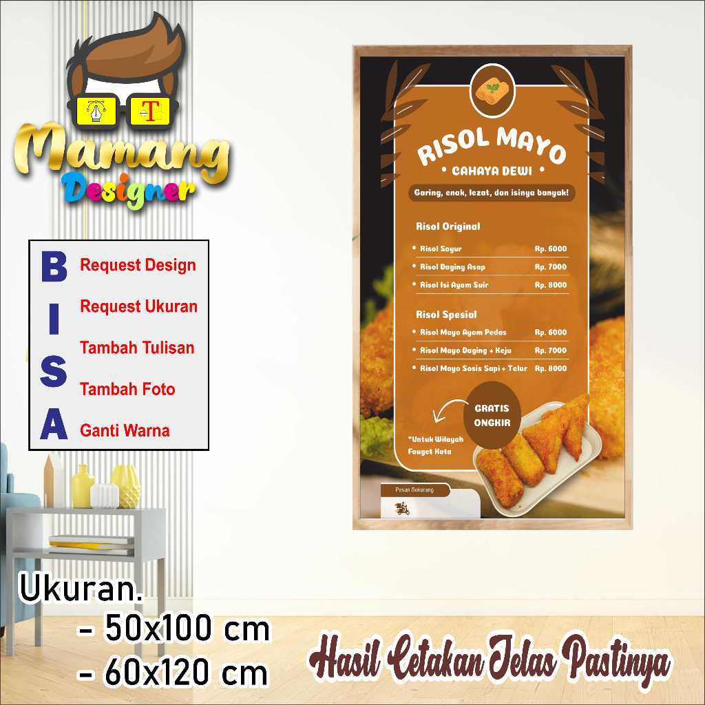 Jual Cetak Banner Spanduk Bahan Promosi Risol Mayo Kuat | Shopee Indonesia