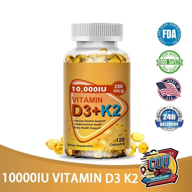 Jual Multitea Vitamin D3 K2 120 Kapsul 10000 IU Formula Kesehatan Tulang dan Jantung Dukungan ...