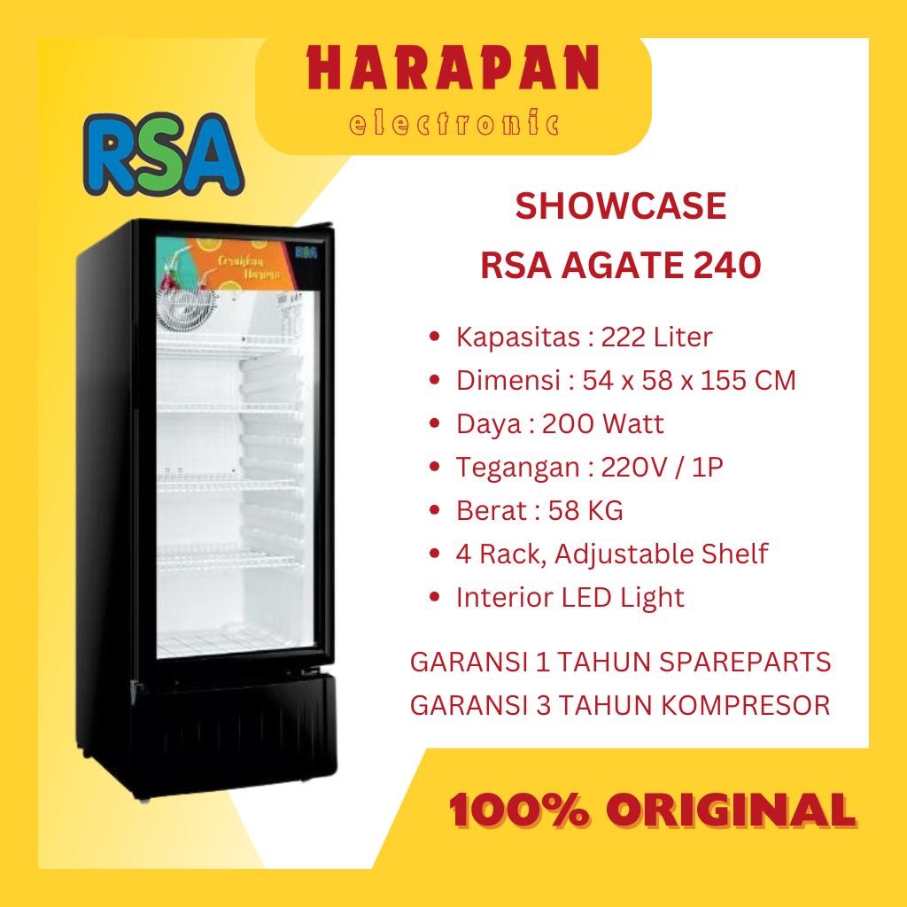 Jual SHOWCASE RSA AGATE 240 - 4 RAK 222 LITER / DISPLAY COOLER KULKAS ...