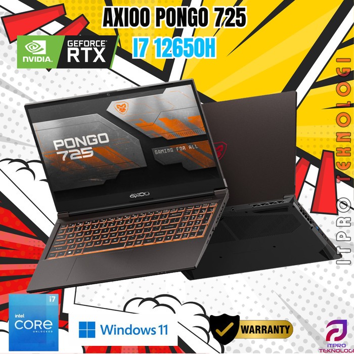 Jual AXIOO PONGO 725 I7 12650H RTX2050 4GB/ 16GB 512GB DOS | Shopee ...