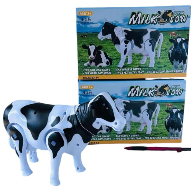 Jual Mainan hewan sapi berjalan light sound mainan happy cow | Shopee ...